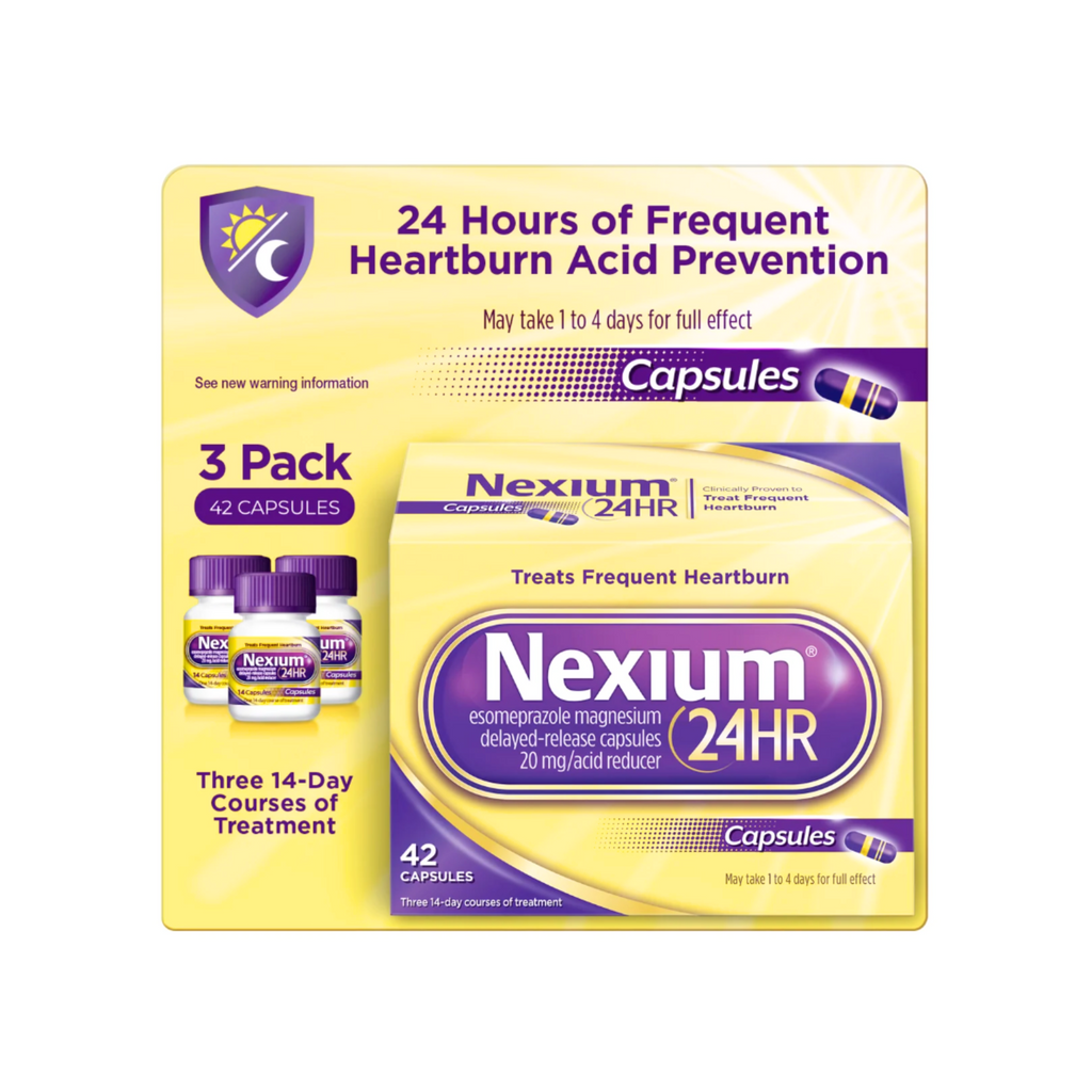 Nexium 24HR Acid Reducer 20 mg., 42 Capsules – Suplement Bank
