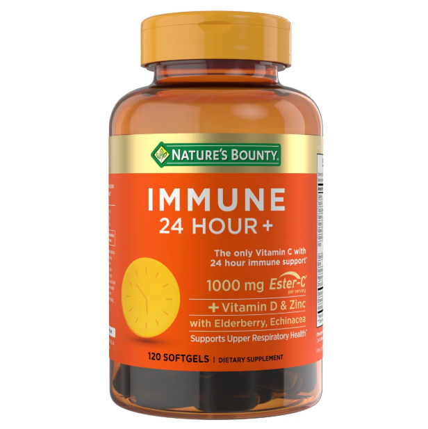 Nature's Bounty Immune 24 Hour+, 120 Softgels – Suplement Bank