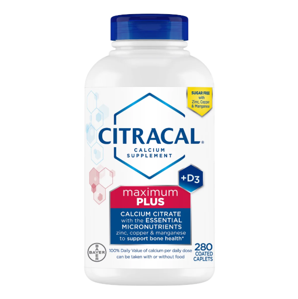Citracal Maximum Plus Calcium Citrate + D3, 280 Caplets – Suplement Bank