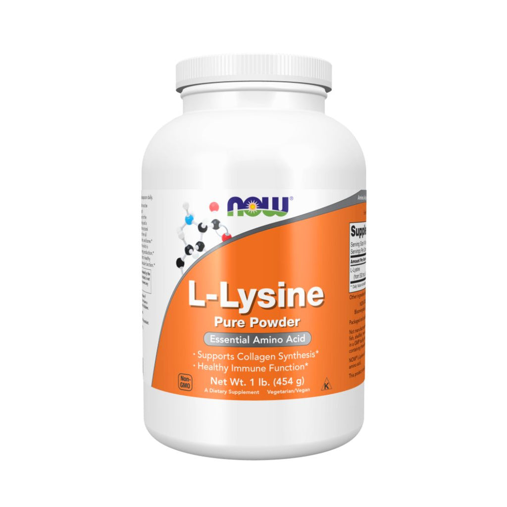 NOW Foods, L-Lysine Pure Powder, 1 lb (454 g) – Suplement Bank